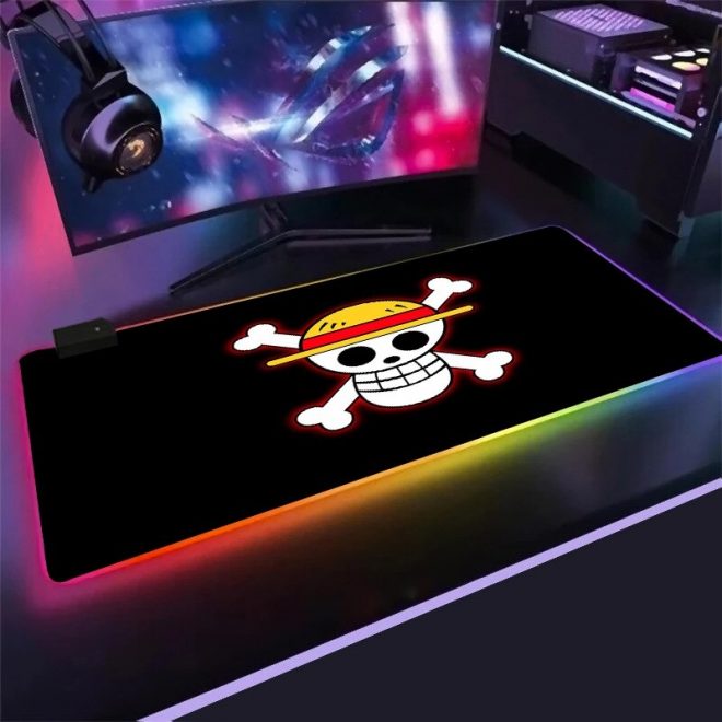 Tapete de Rato LED Simbolo Mugiwara | Loja One Piece